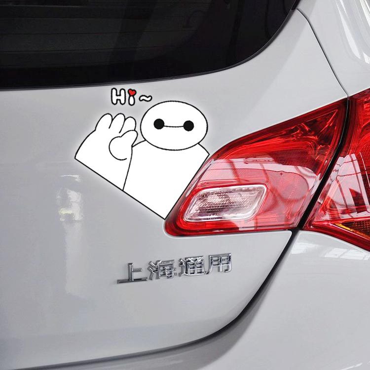 New Cute Big Hero Baymax Car Sticker Car Decals Window Sticker Fuel ...