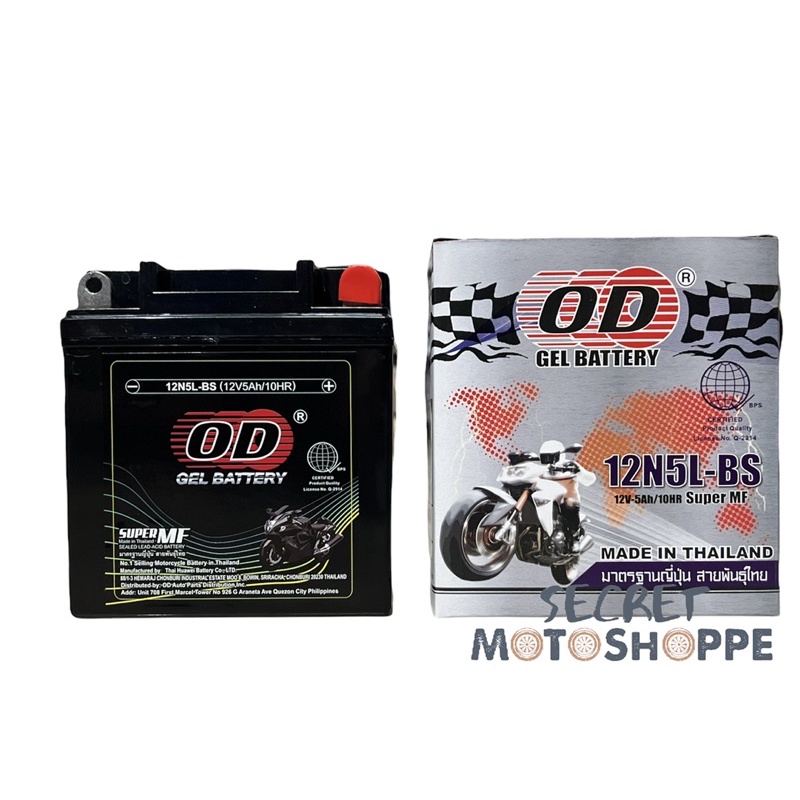 OD Battery Gel Type YTX5L (Raider150) 12N5L (Mio) | Shopee Philippines