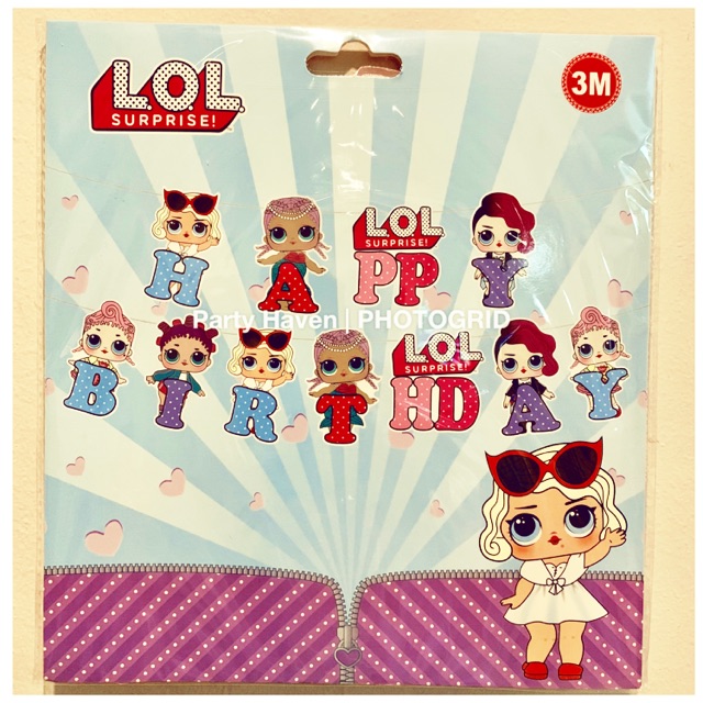 LoL happy birthday banner (approx 7”x 4”) | Shopee Philippines