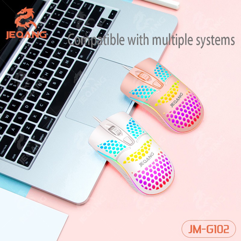 JM-G102 Wired Mouse Honeycomb with Colorful Glowing LED LIGHT Gaming Opration | Shopee Philippines