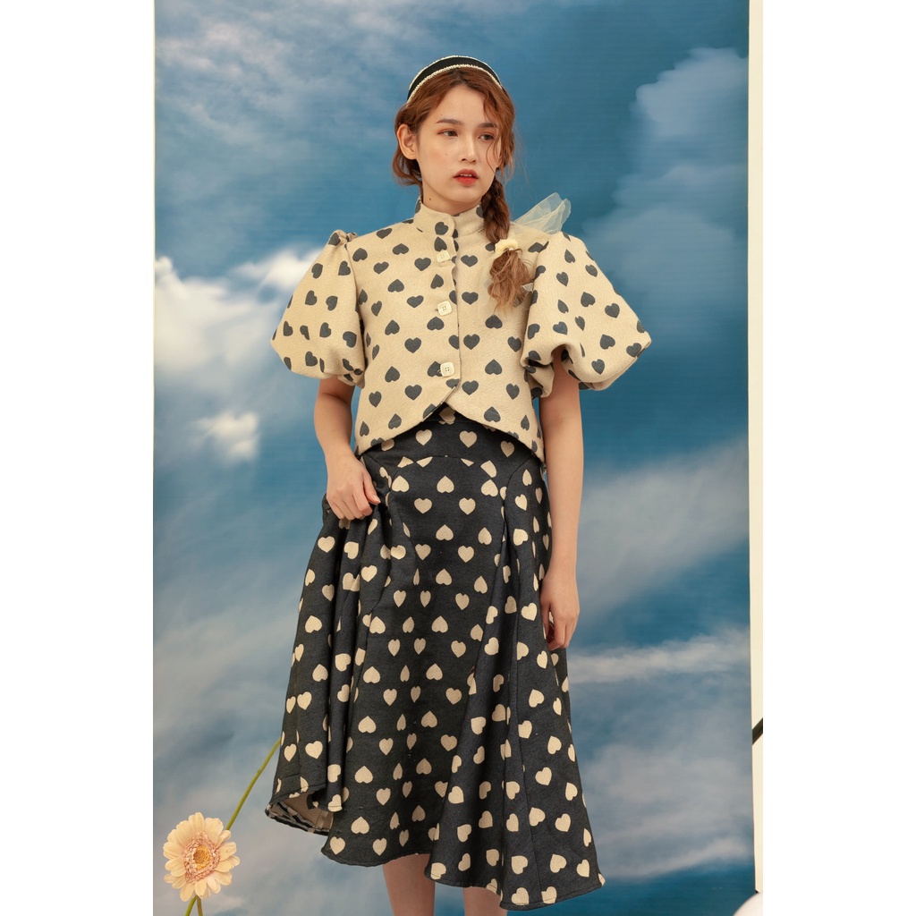 Le Bijou - Josie Midi Skirt in Navy Black | Shopee Philippines