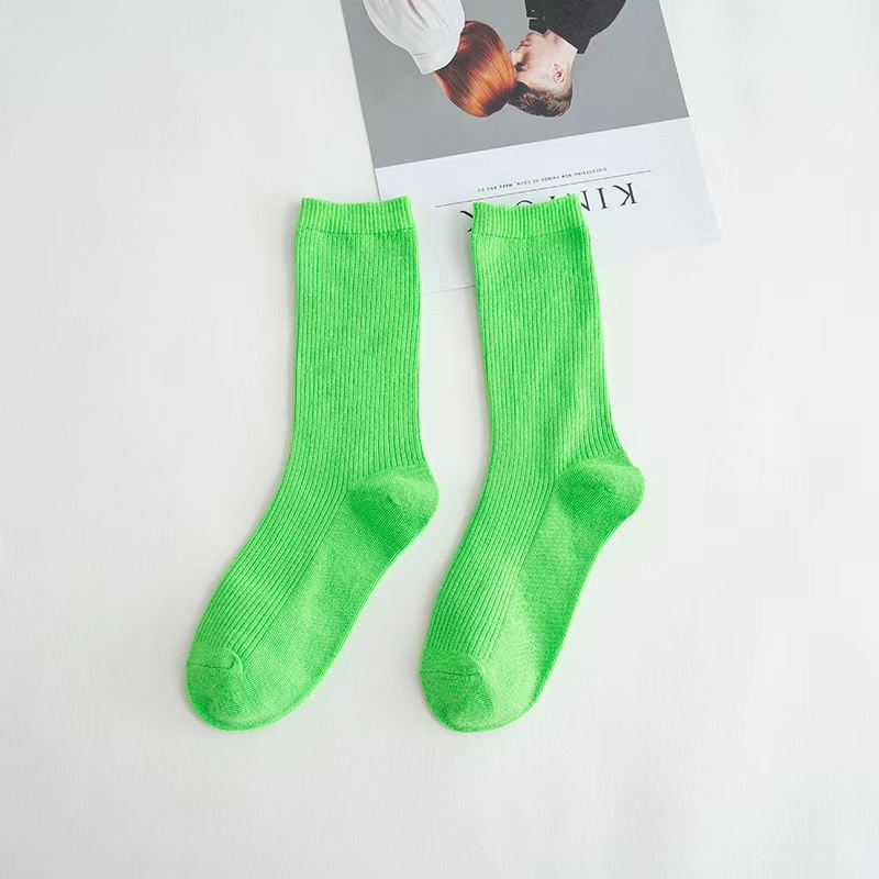 Casual womens sock solid color cotton socks for women ladies candy ...