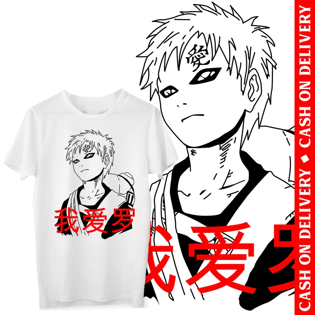 Naruto Shippuden Drifit Shirt Collection - Gaara Tshirt | Shopee ...