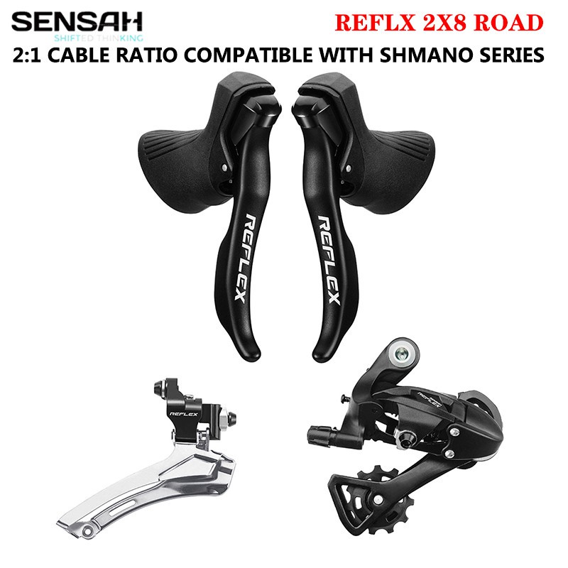 SENSAH groupset REFLEX 2x8 speed brake lever for road bike shifte ...