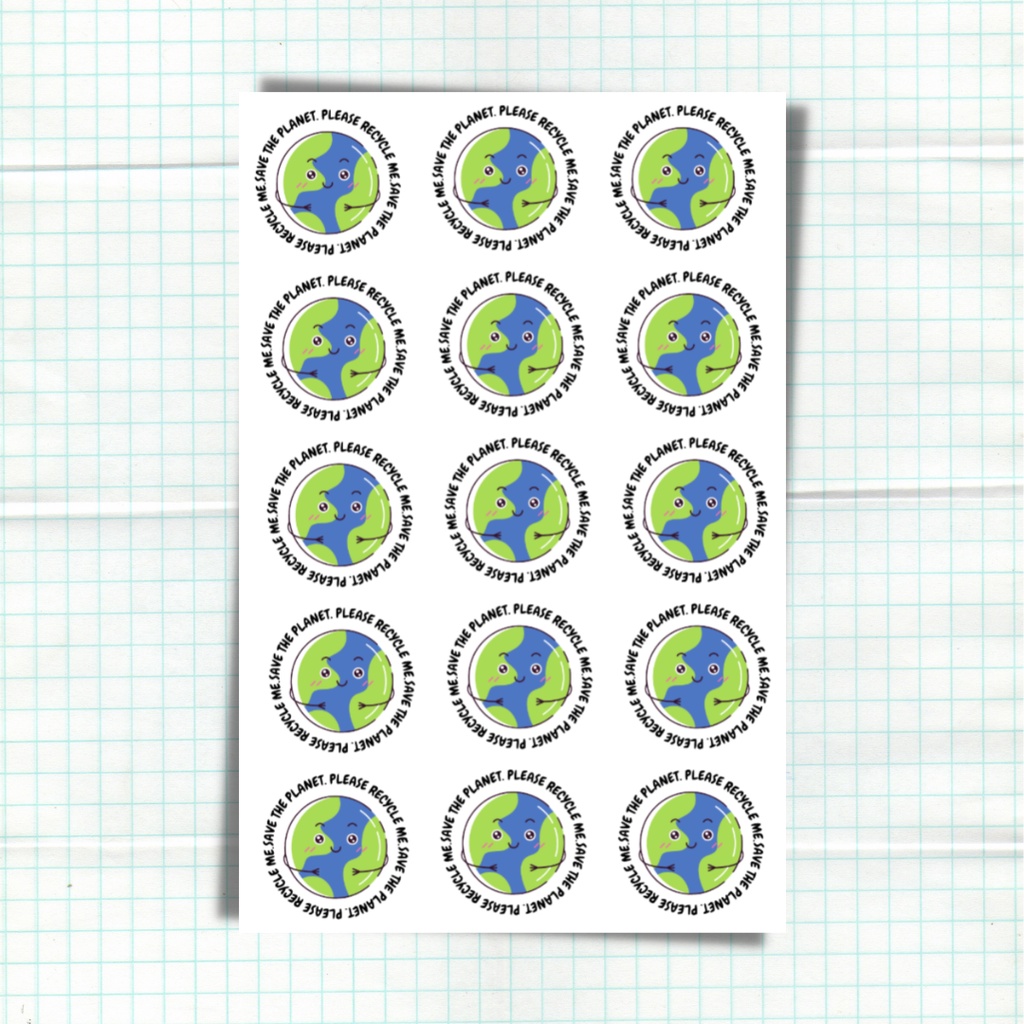 PLEASE RECYCLE ME SAVE THE PLANET - Packaging Sticker | Shopee Philippines
