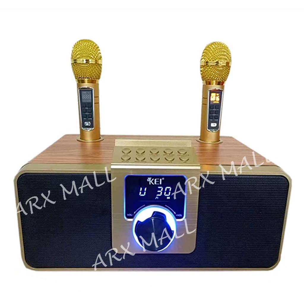 KEI K08 bluetooth karaoke speaker Comes with 2 wireless microphones ...