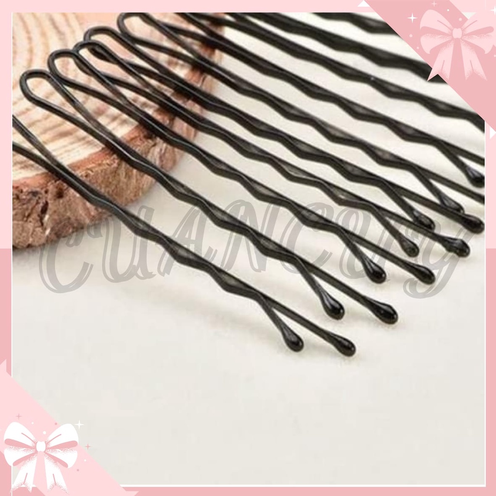 HITAM 3cm Small Stick Hair Clips Black Clips Hairclips Korean Hair ...