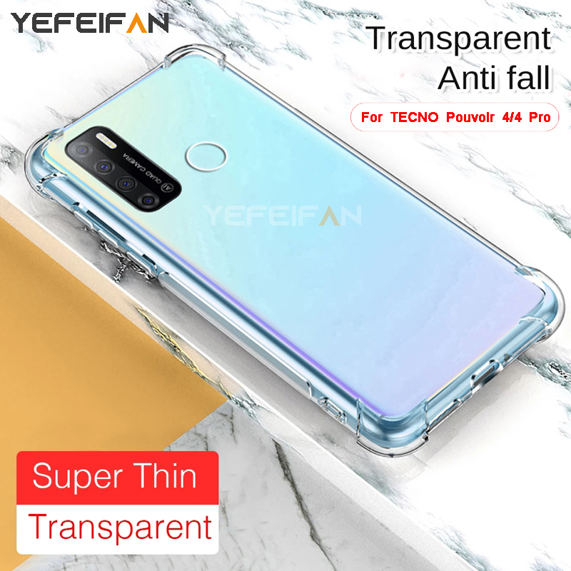 Super Shockproof Clear Soft Case TECNO Pouvoir 4 Pro Silicone Phone ...