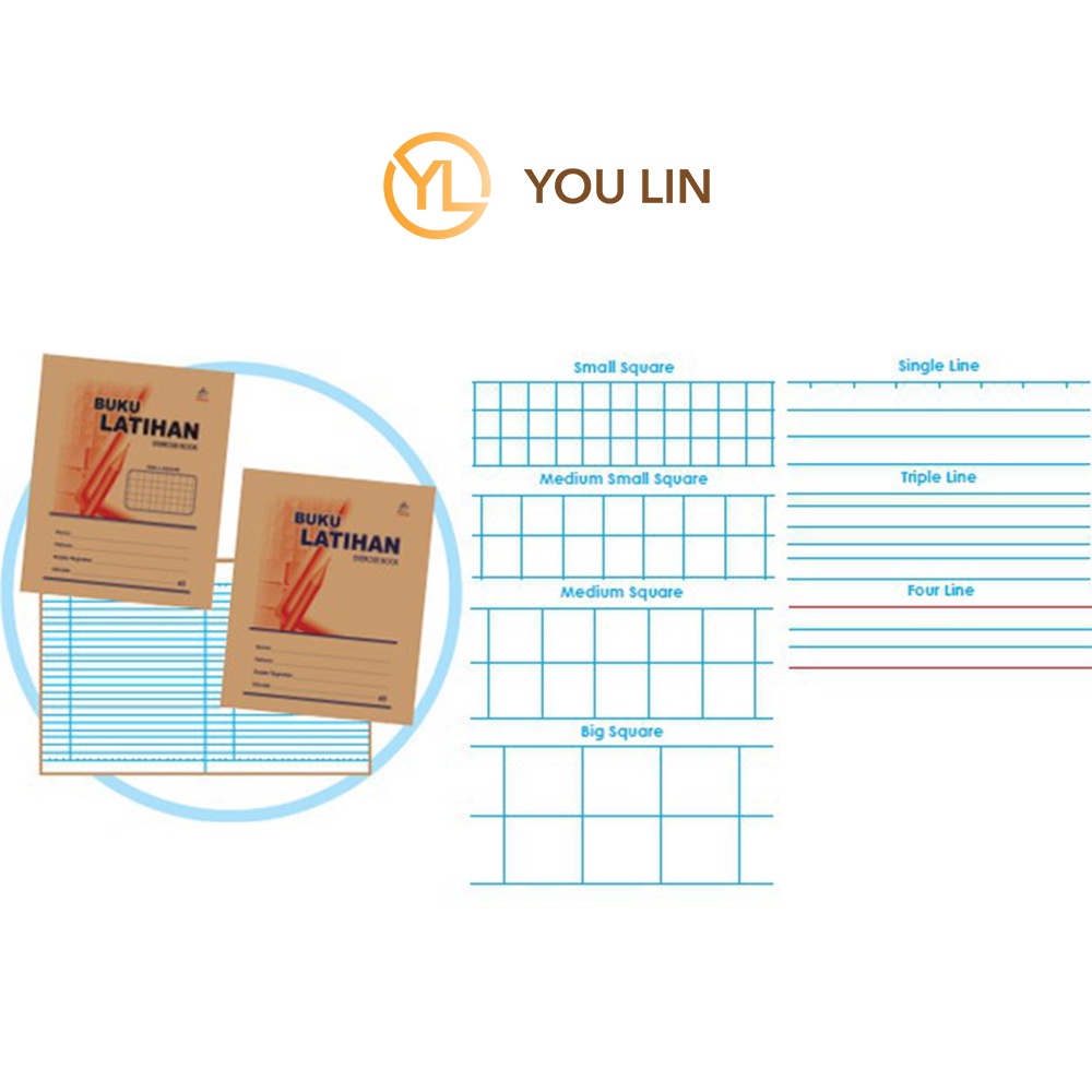 Exercise book F5 (Four line/Three Line) | Shopee Philippines