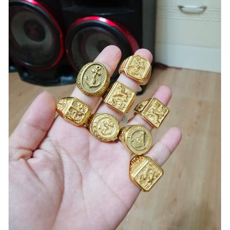 10k Gold BULL RINGS for men | Shopee Philippines