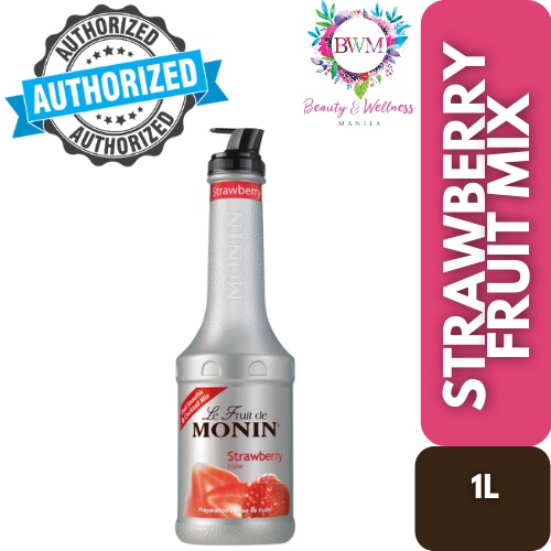 MONIN FRUIT MIX STRAWBERRY PUREE 1 LITER PLASTIC JUG | Shopee Philippines