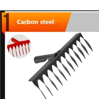 Carbon Steel Rake Head for Garden Loose soil Dry grass leaves | Shopee ...