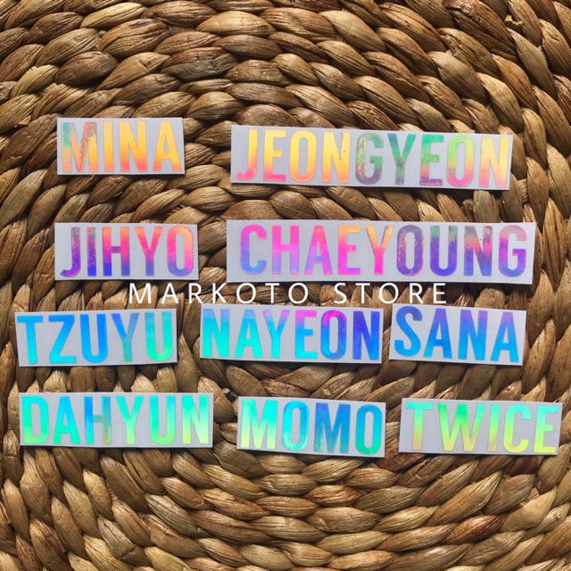 Twice STICKER HOLOGRAM JIHYO MINA SANA MOMO TZUYU NAYEON JEONGYEON ...
