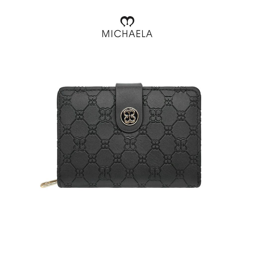 MICHAELA Short Wallet for Women Girls Spacious Compact Embossed Leather ...