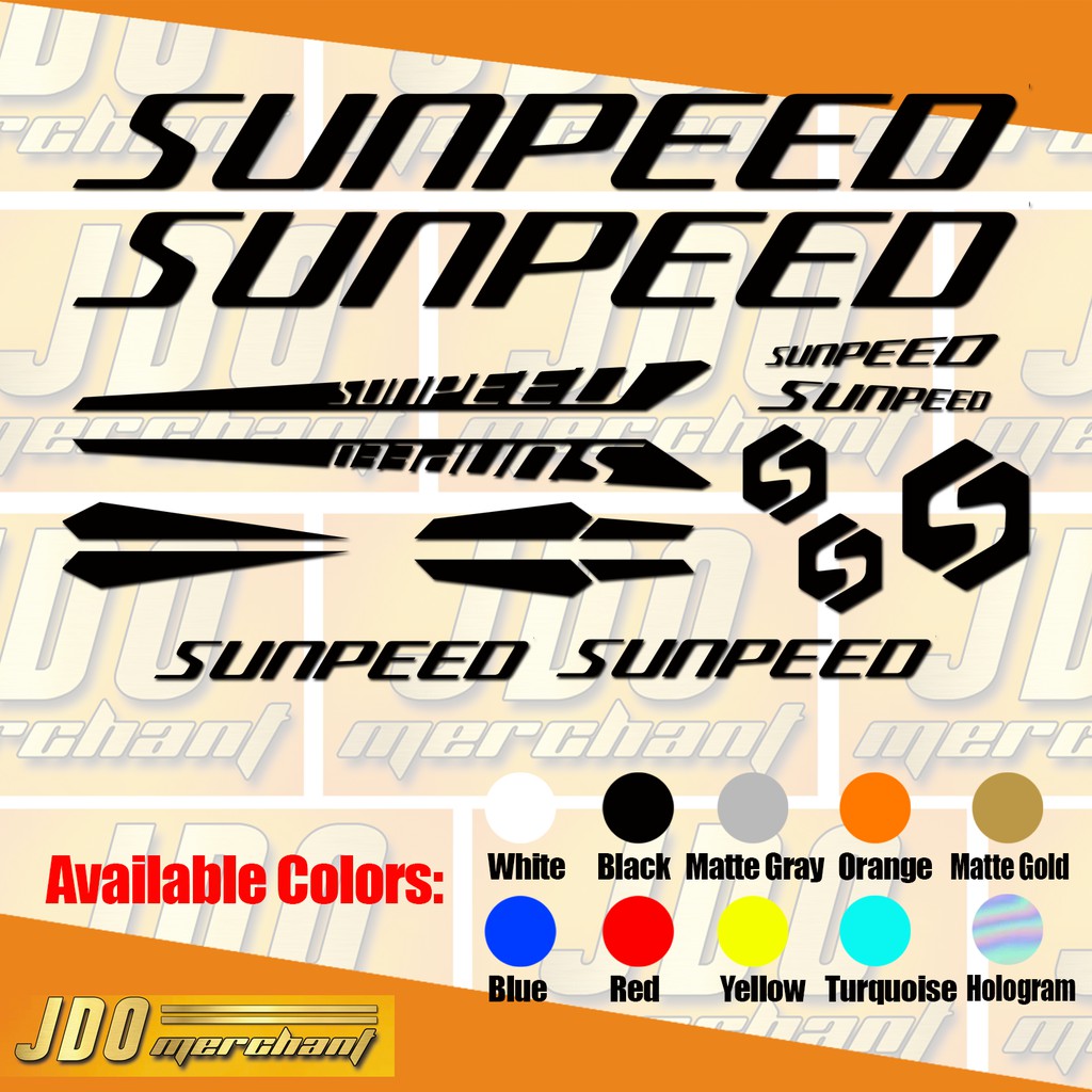 Sunpeed bike Stickers Sunpeed sticker Decals | Shopee Philippines
