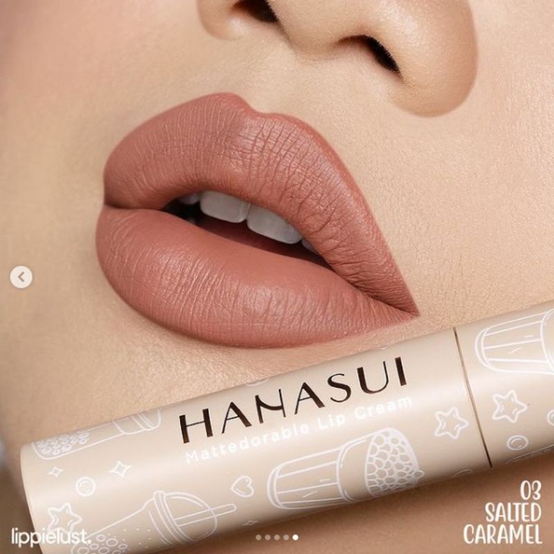 Hanasui MATTEDORABLE LIPCREAM BOBA EDITION NO.3 SALTED CARAMEL | Shopee ...