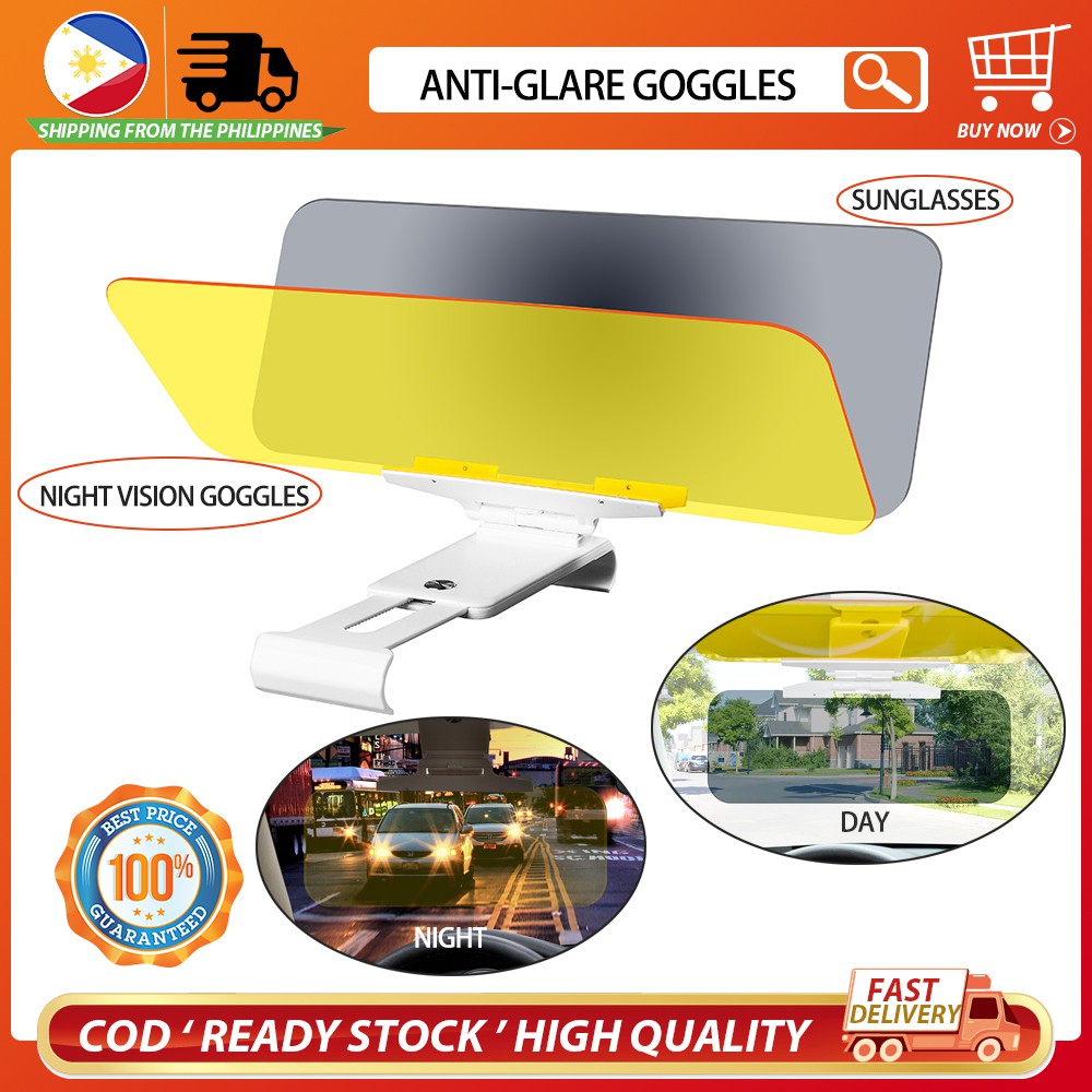 Car sun visor anti-glare folding down flip high definition clear view ...