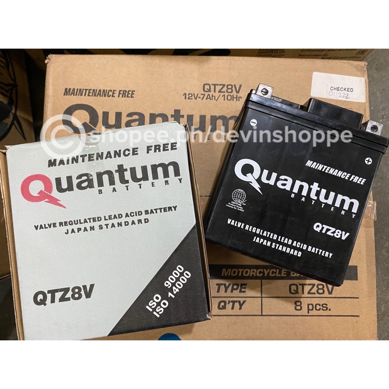 Quantum Battery QTZ8V For PCX / XMAX / TMX SUPREMO / YAMAHA R3 | Shopee ...