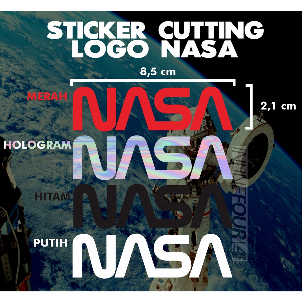 Nasa Logo Cutting Sticker Quality Motorcycle Helmet Sticker | Shopee ...