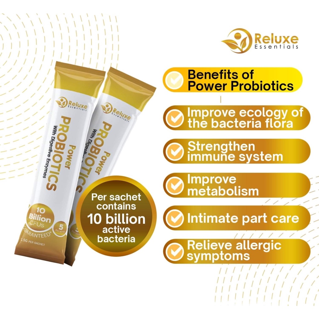 [10 SACHETS] Power Probiotics with Digestive Enzymes | 10 Billion FCU ...