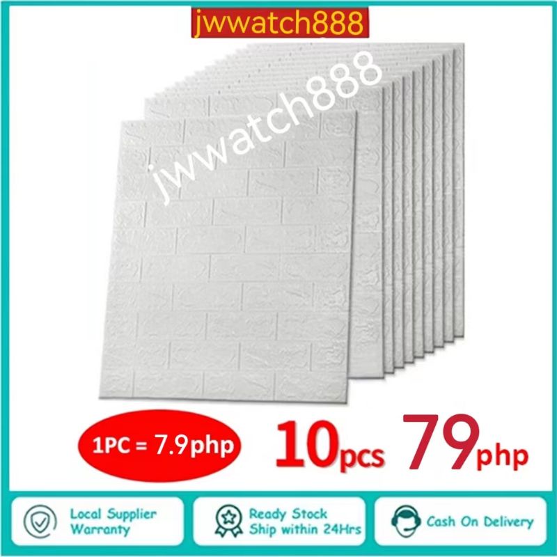 10pcs Wallpaper Brick 35×38cm 3D Wall Sticker Foam Self Adhesive super ...