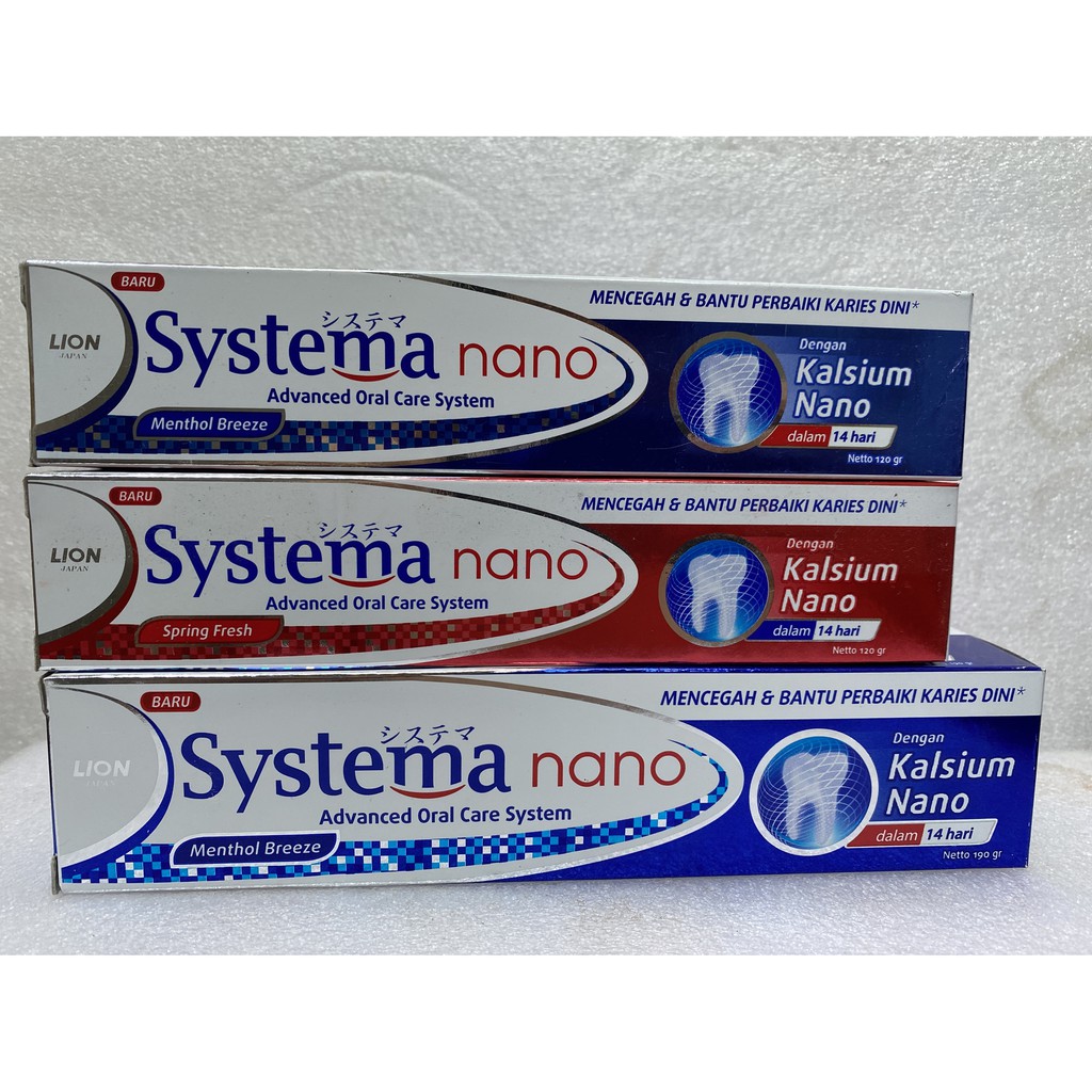 SYSTEMA NANO TOOTHPASTE MENTHOL BREEZE 190g/120g | Shopee Philippines