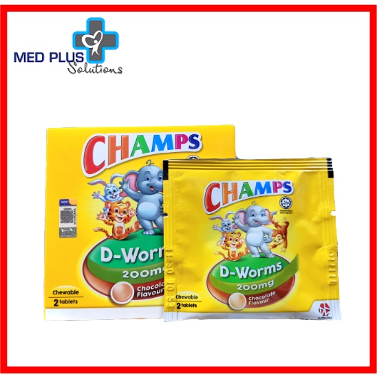 Champs D-Worms Chocolate Chewable 2 tablets (EXP:11/2027) | Shopee ...
