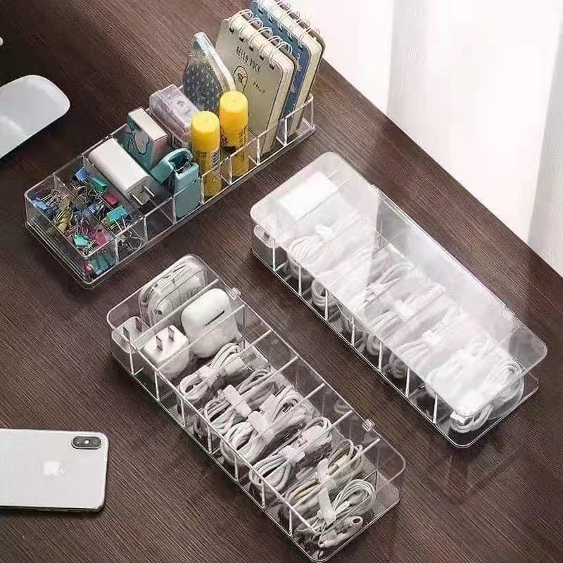 Dustproof Cable Management Box - Desktop Hub & Data Cable Organizer ...