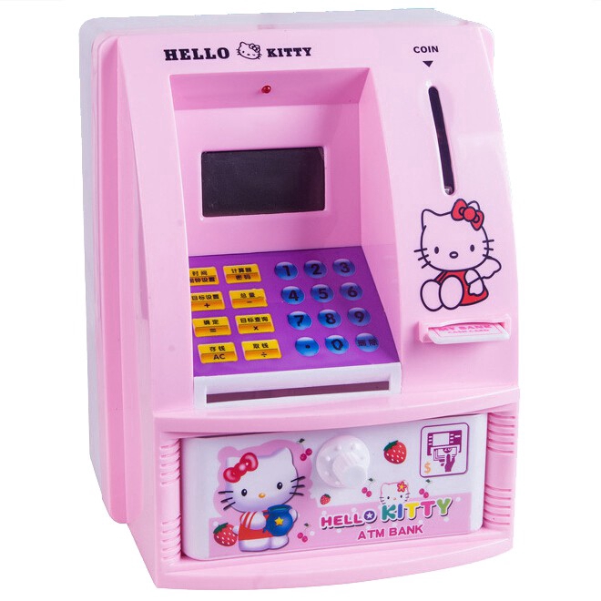 Hello Kitty ATM Mesin Coin Box Money Saving Bank | Shopee Philippines