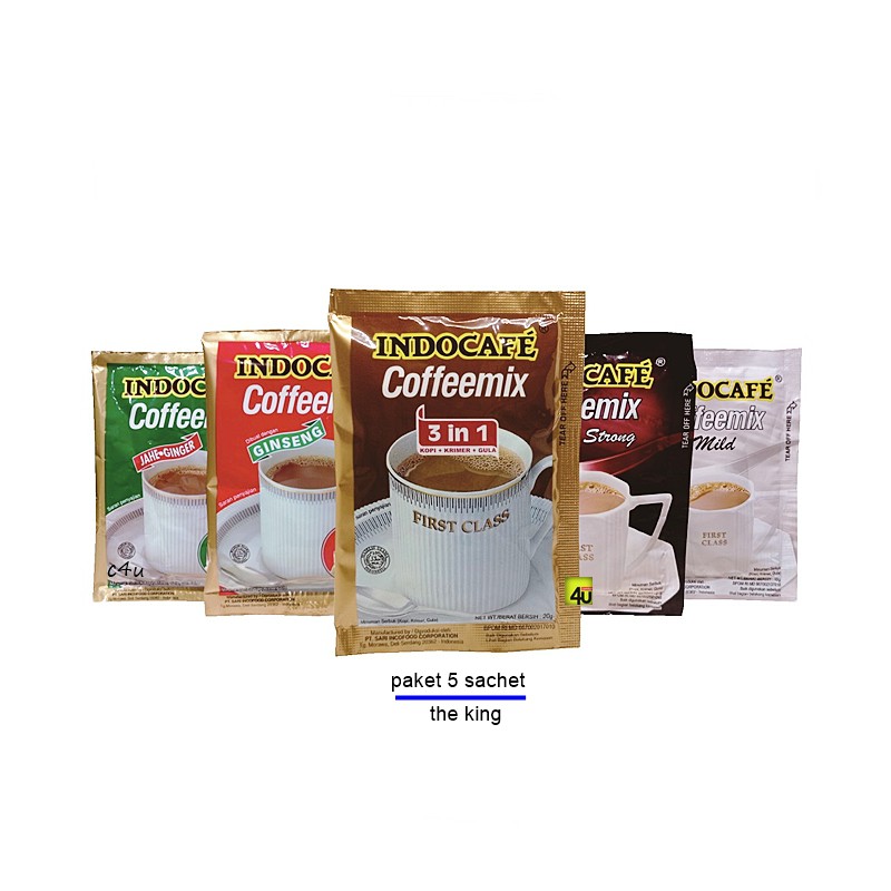 [5 SACHETS] Indocafe Coffeemix - 3in1 Coffee Various Variants | Shopee ...