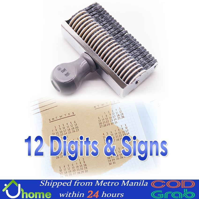 【SOYACAR】12-Digit Number Stamp Number Date Price Stamp Bullet Journal ...