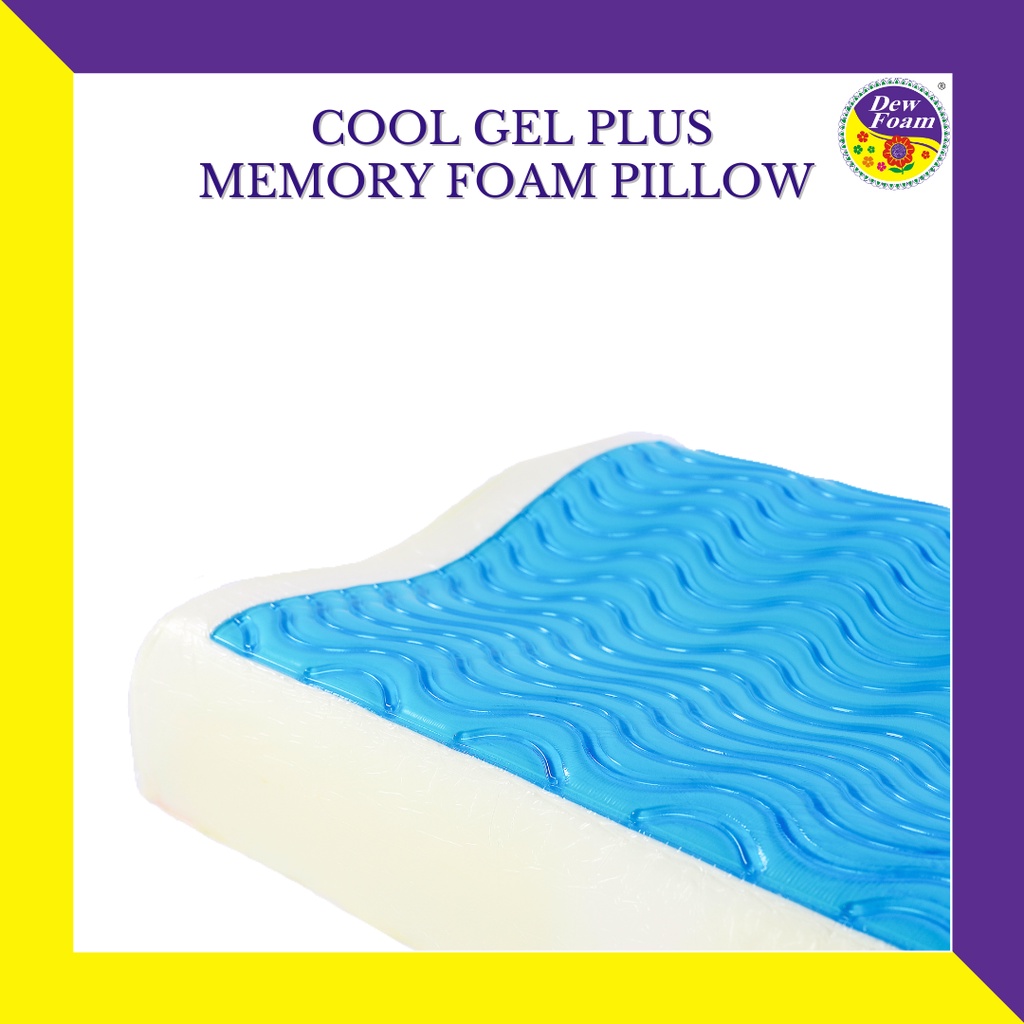 Cool Gel Plus Comfort Memory Foam Pillow | Dewfoam | Gel Pillow ...