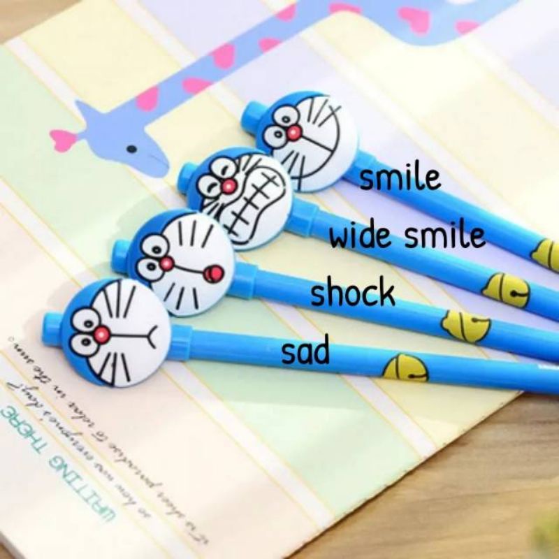 Doraemon Character Gel Pens Expression Flat Gel Pen | Shopee Philippines
