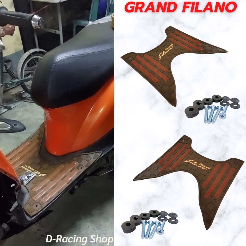 Brown Color Scratch Pattern Foot Mat Gran Felano Floor YAMAHA Filano ...