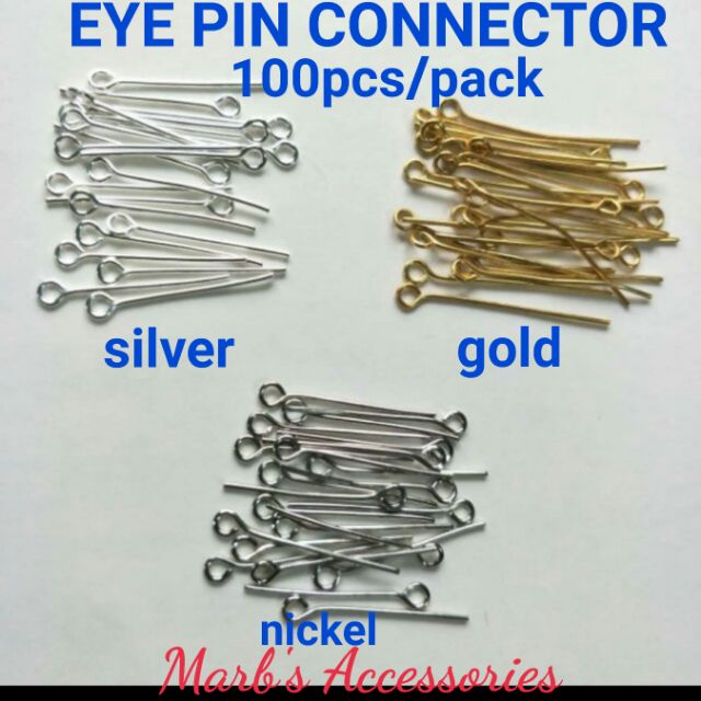 200 PCS GOLD/SILVER/NICKEL EYE PIN CONNECTOR | Shopee Philippines