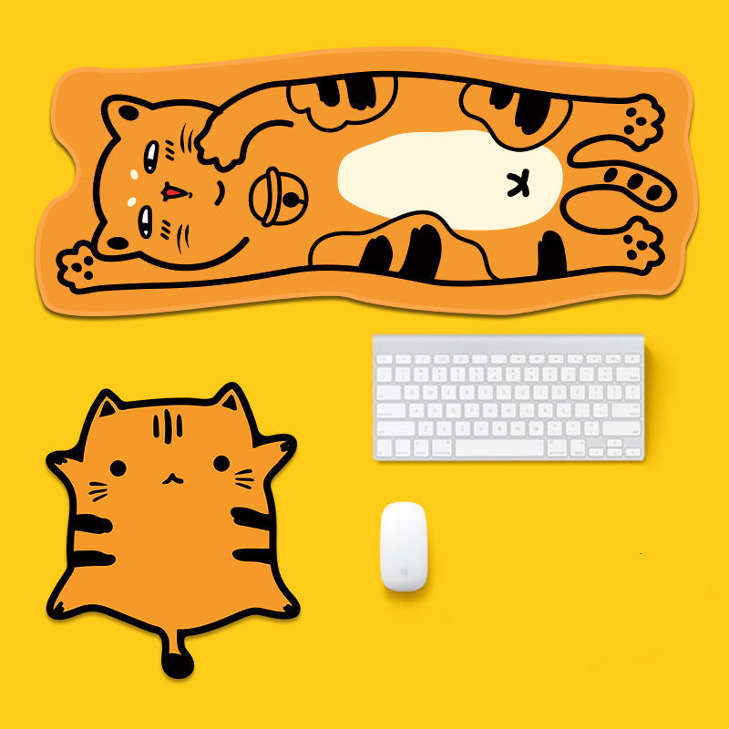Cartoon Cat Shaped Mouse Pad Cute Art INS Creative Oversized Mousepads ...