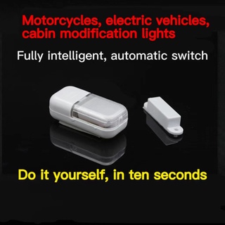 White Motorcycle car compartment induction light safety warning light ...