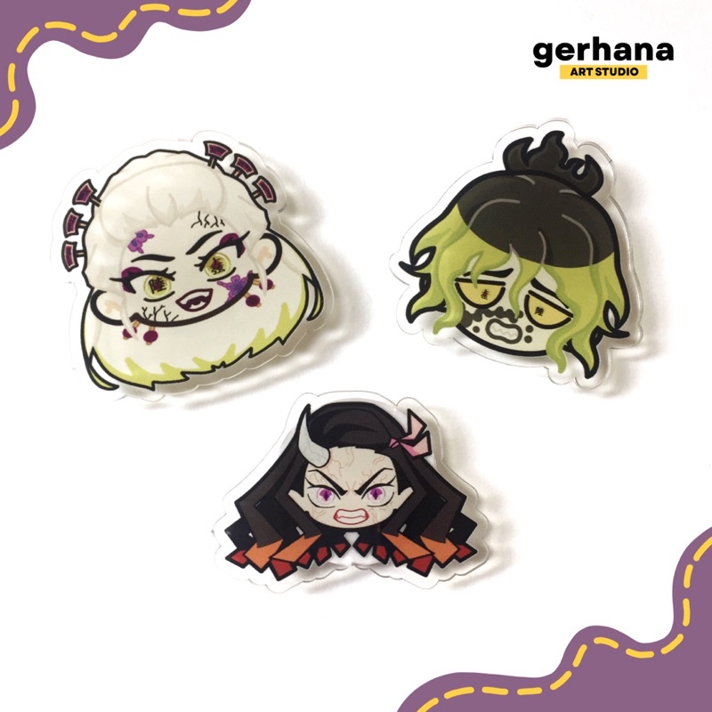 Demon Slayer Demons Acrylic Phone Grip | Shopee Philippines