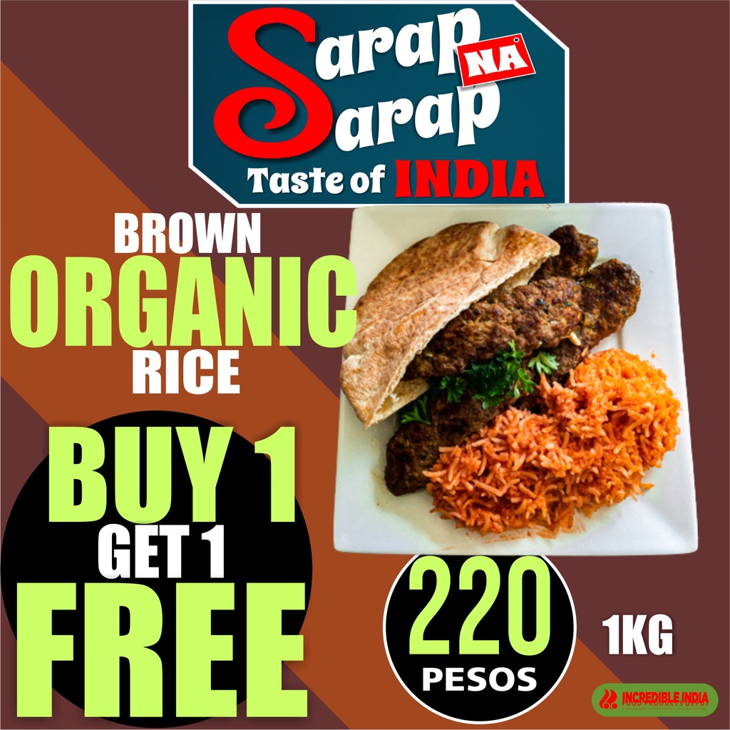 SARAP NA SARAP Brown Organic Rice 1Kg Buy 1 Get 1 Free | Shopee Philippines
