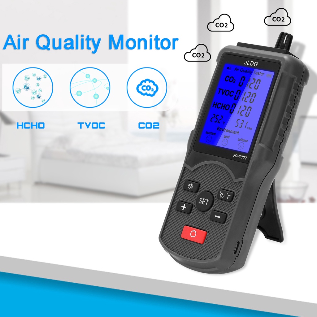 HANDY Multifunctional Air Quality Tester CO2 TVOC Meter Temperature ...
