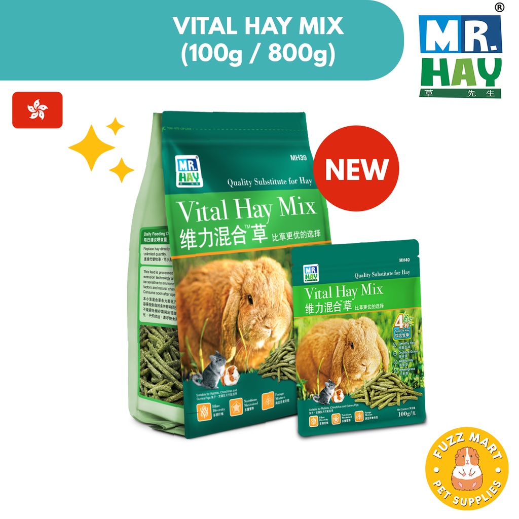 Mr. Hay VITAL HAY MIX Crunchy Hay Pellets (100g/800g) | Shopee Philippines