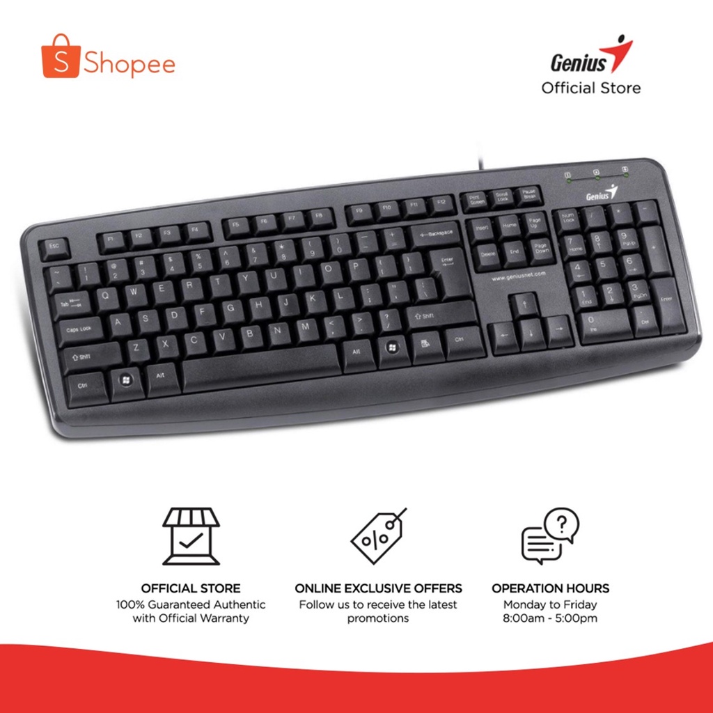 Genius KB-110X USB Wired Keyboard | Shopee Philippines