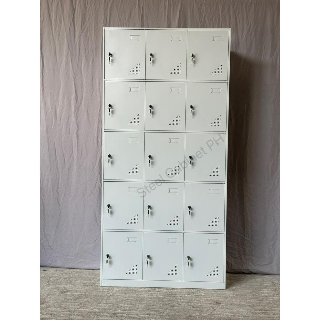 15 doors steel locker light gray color(NOT ASSEMBLED 185*90*40CM ...