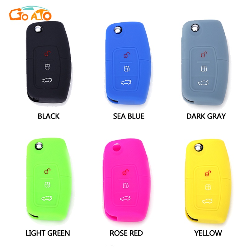 GTIOATO For Ford Silicone Key Cover Case Car Key Holder For Ford Ranger ...