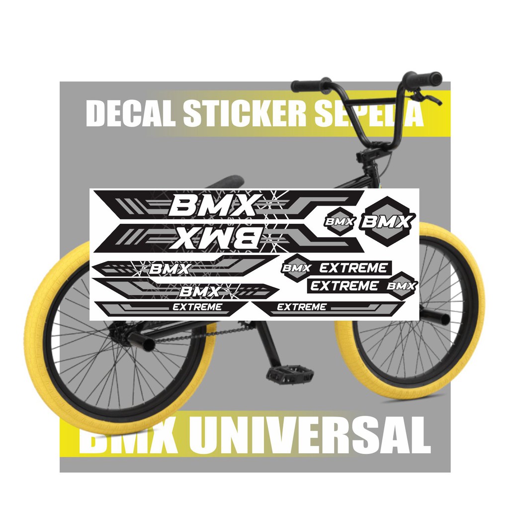 BMX BIKE STICKER 03 VARIATION LIS SIMPLE BLACK LINS GRAY | Shopee ...