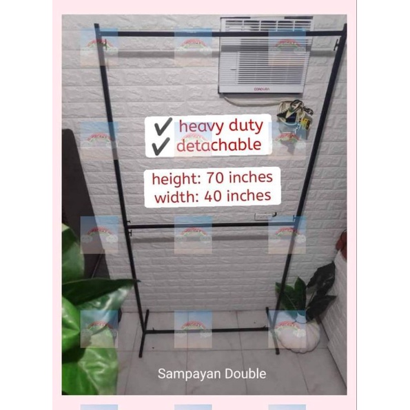 trending Heavy Duty Double sampayan/double layer clothes rack | Shopee ...