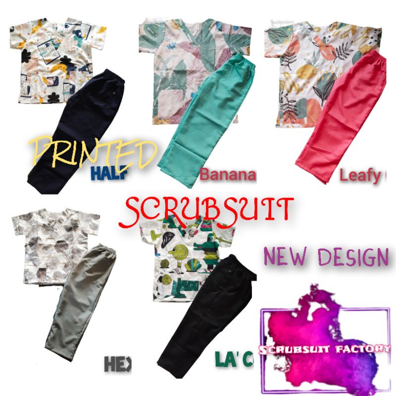 Lacaofactory10 Scrub Suit Printed Terno Uniform For Doctors Nurses ...