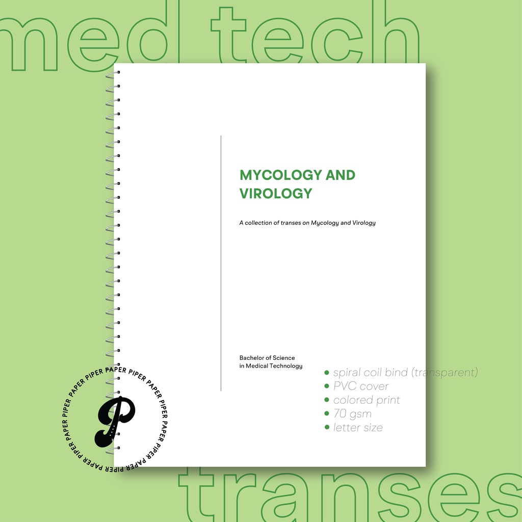 MYCOLOGY AND VIROLOGY HARD COPY TRANSES | Shopee Philippines