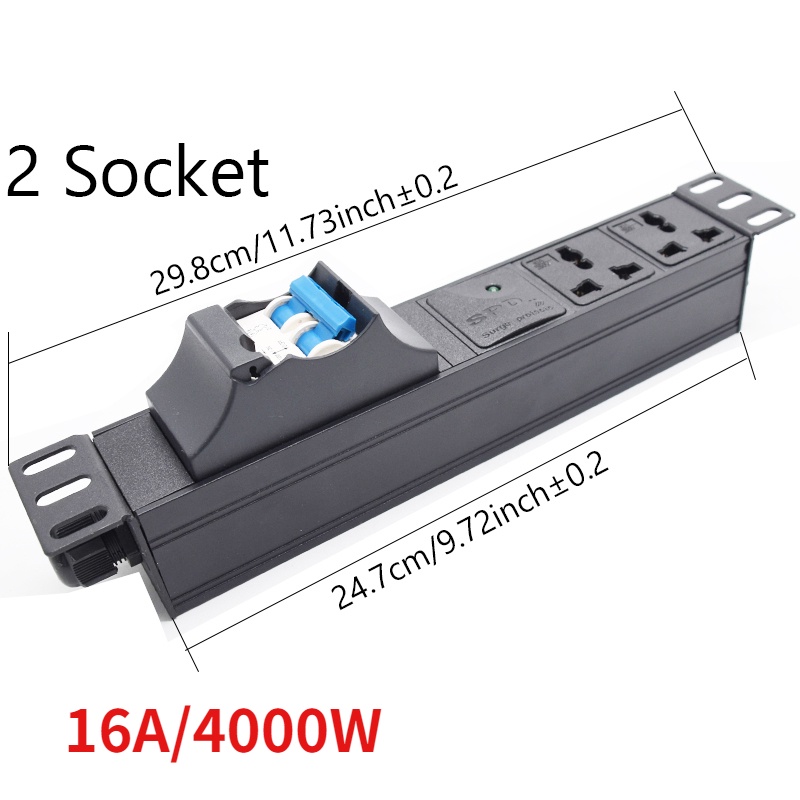 Server Rack Power Distribution Unit PDU Power Strip 2 - 9 Outlets with ...