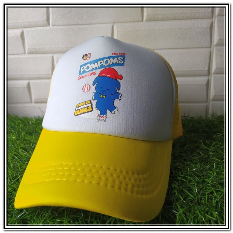 Pompoms Pompom Cheese Curls Mesh Cap Net Hat Fashion SnapBack Snap Back ...